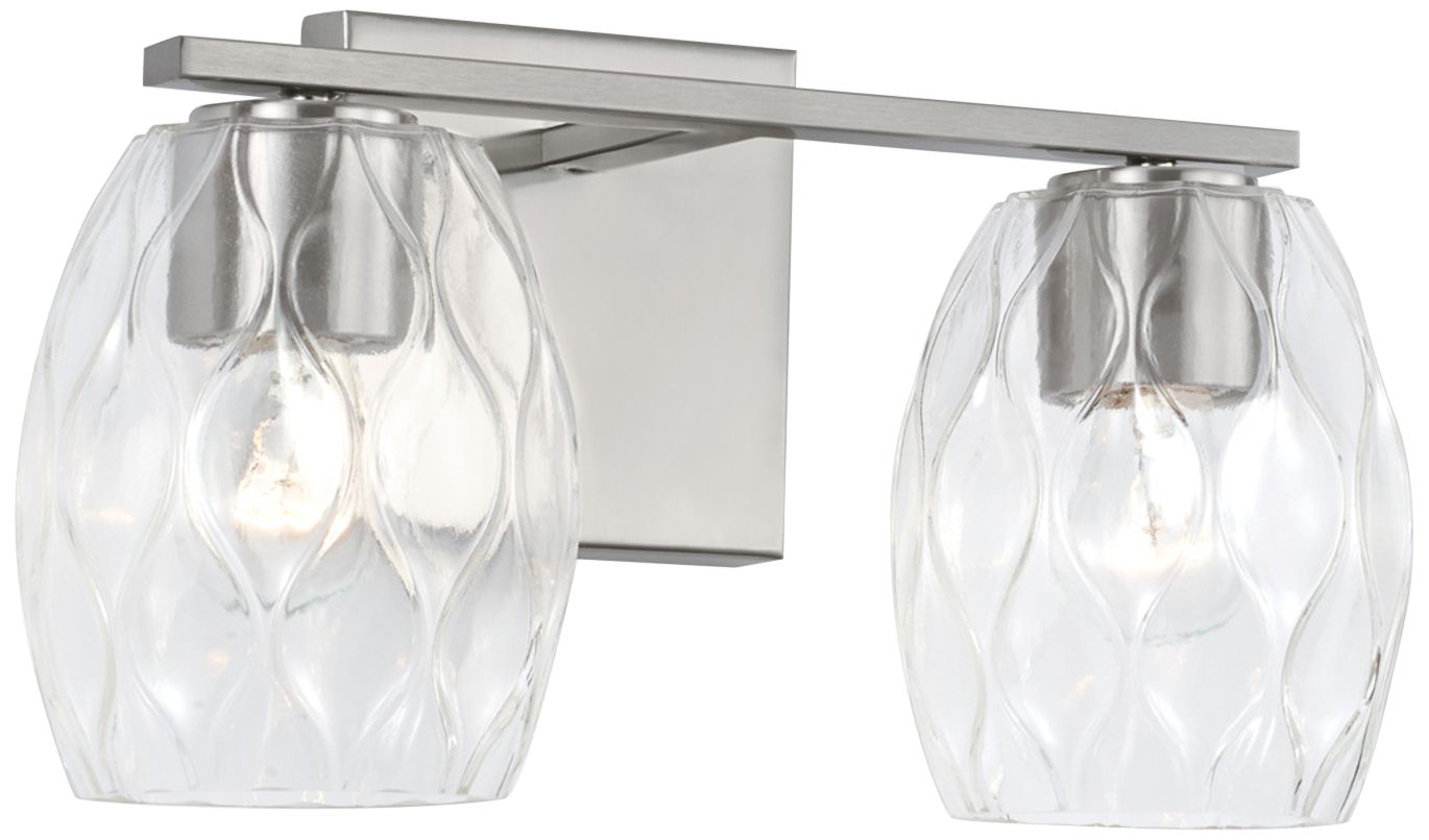 Capital Lucas 7 3/4" High Brushed Nickel 2-Light Wall Sconce - #215E3 ...