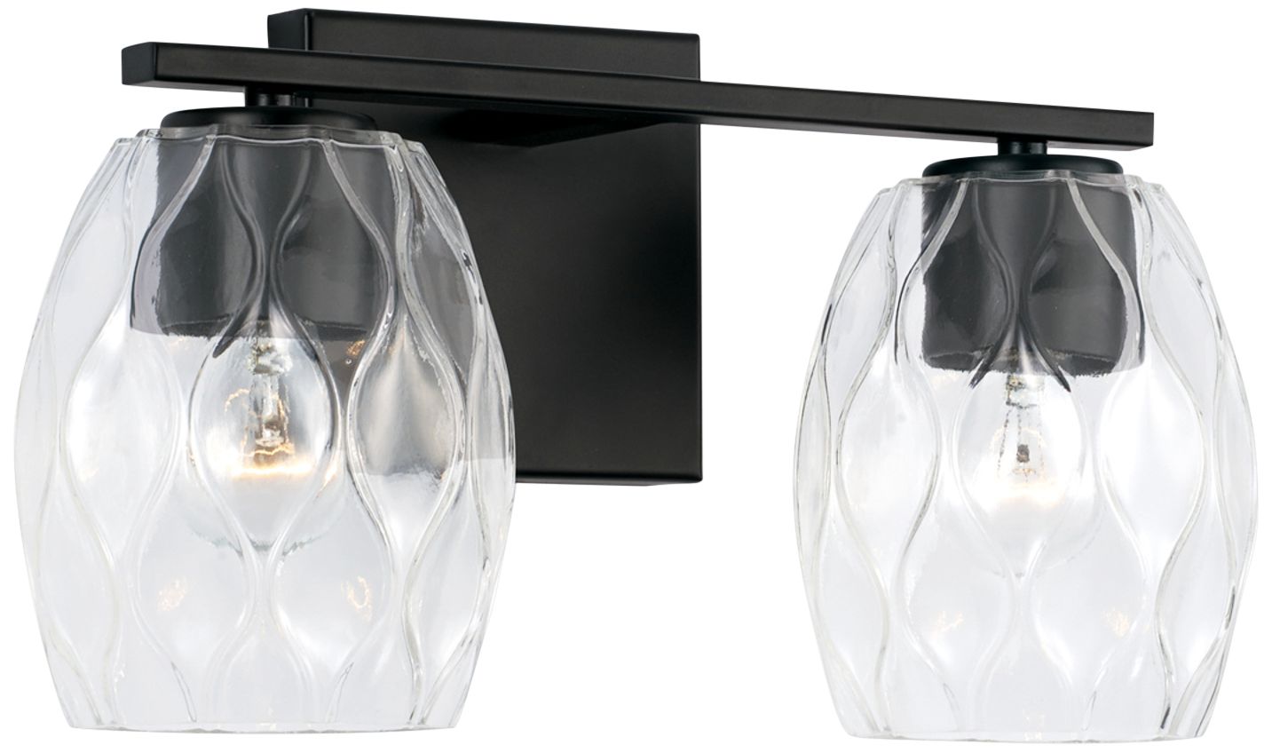 Capital Lucas 7 3/4" High Matte Black 2-Light Wall Sconce - #397E3 ...