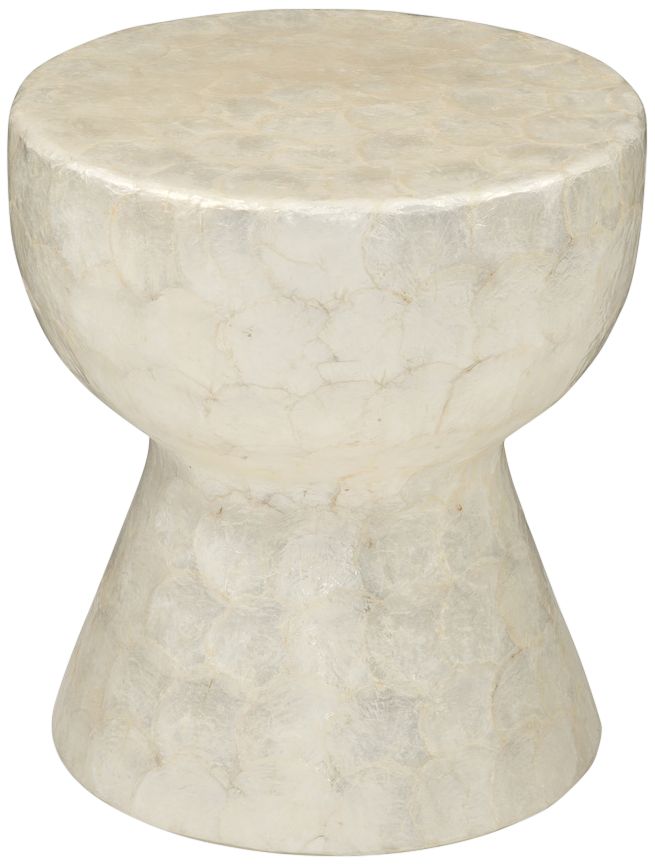 Capiz 18" Natural Shell Accent Table - #5688D | Lamps Plus