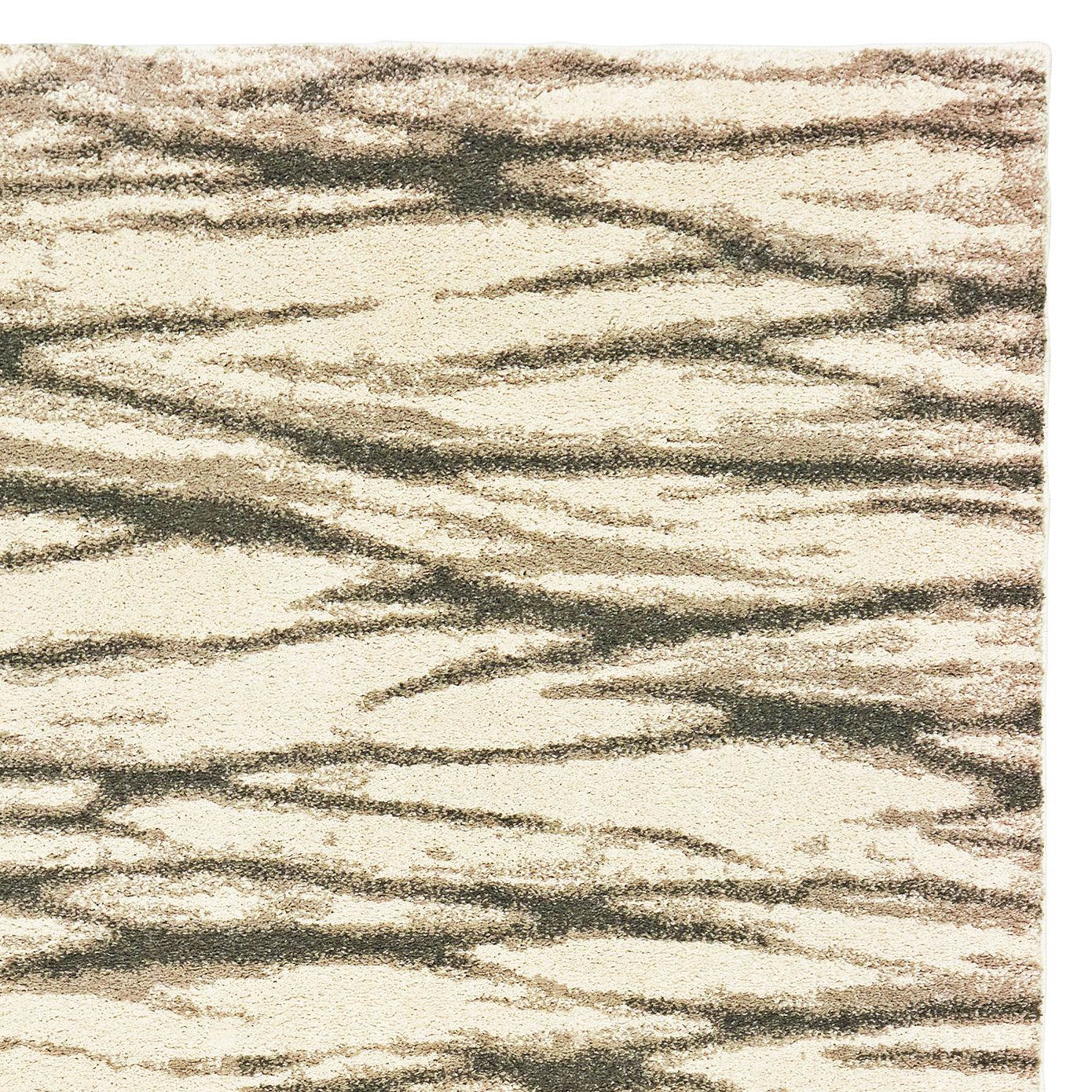 Carson Ivory and Sand Abstract Area Rug - #82M53 | Lamps Plus