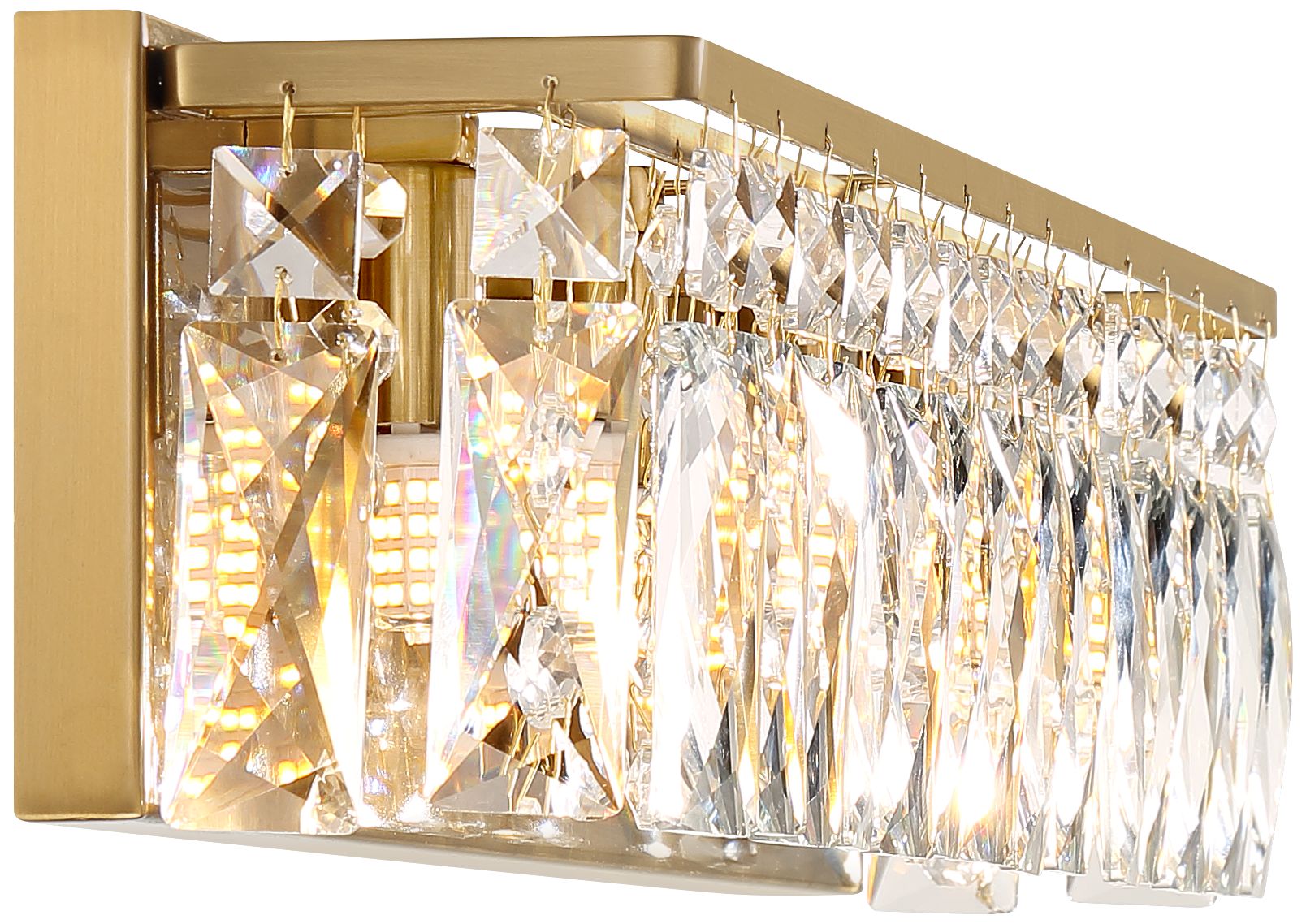 Cassandra 22" Wide Gold Crystal LED Bath Bar - #729H1 | Lamps Plus