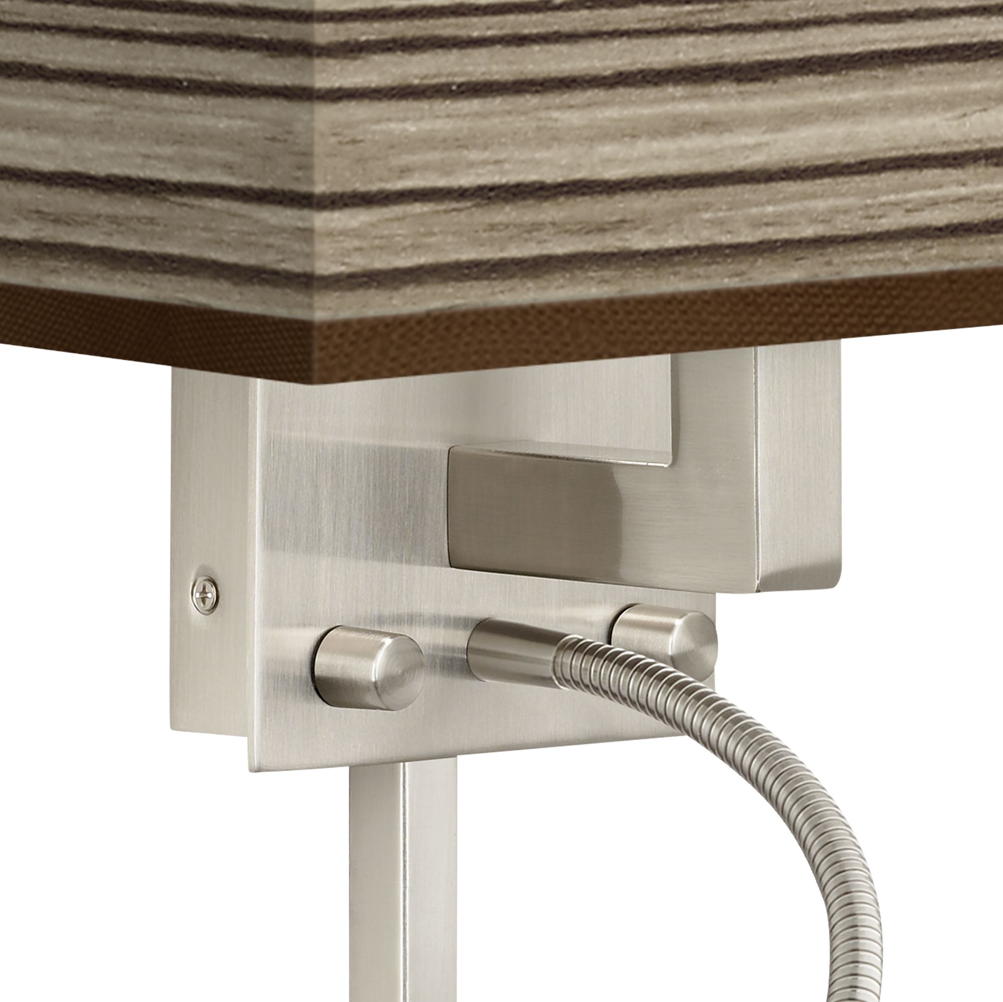 Cedar Zebrawood Giclee Glow LED Reading Light Plug-In Sconce - #55E23 ...