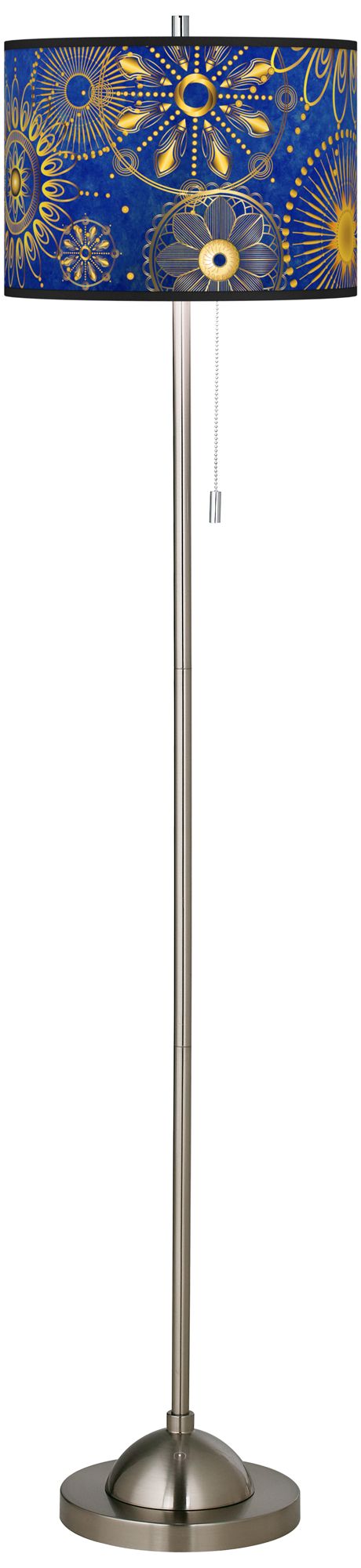 Celestial Brushed Nickel Pull Chain Floor Lamp - #64K16 | Lamps Plus