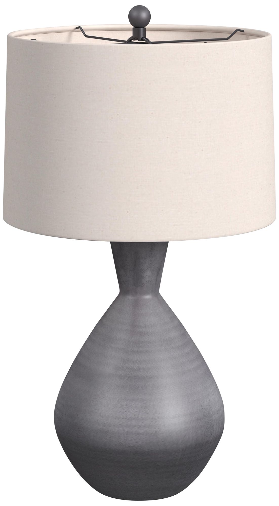 Ceres Dark Gray Vase Table Lamp - #135K3 | Lamps Plus