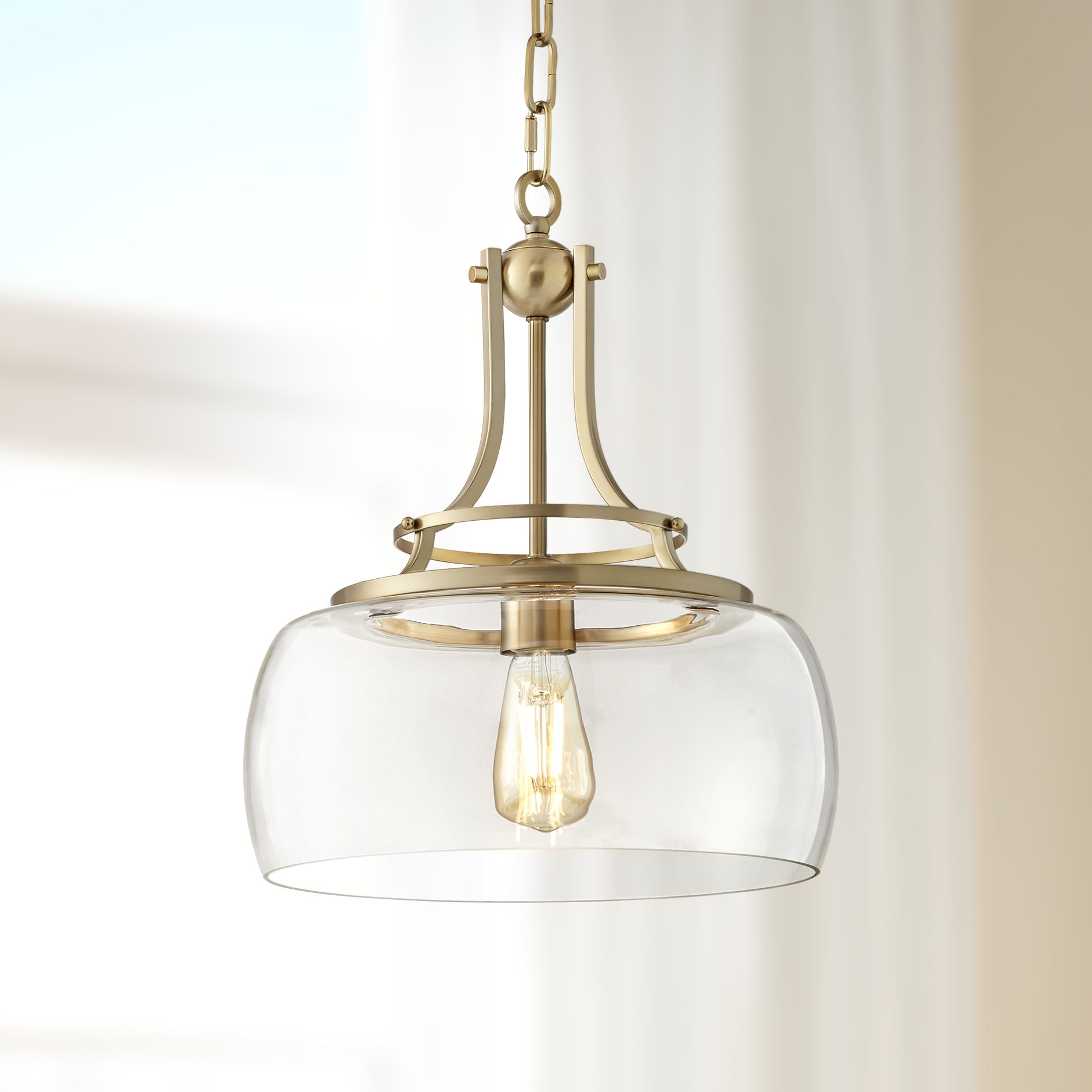 Brass & Antique Brass Pendant Lighting | Lamps Plus