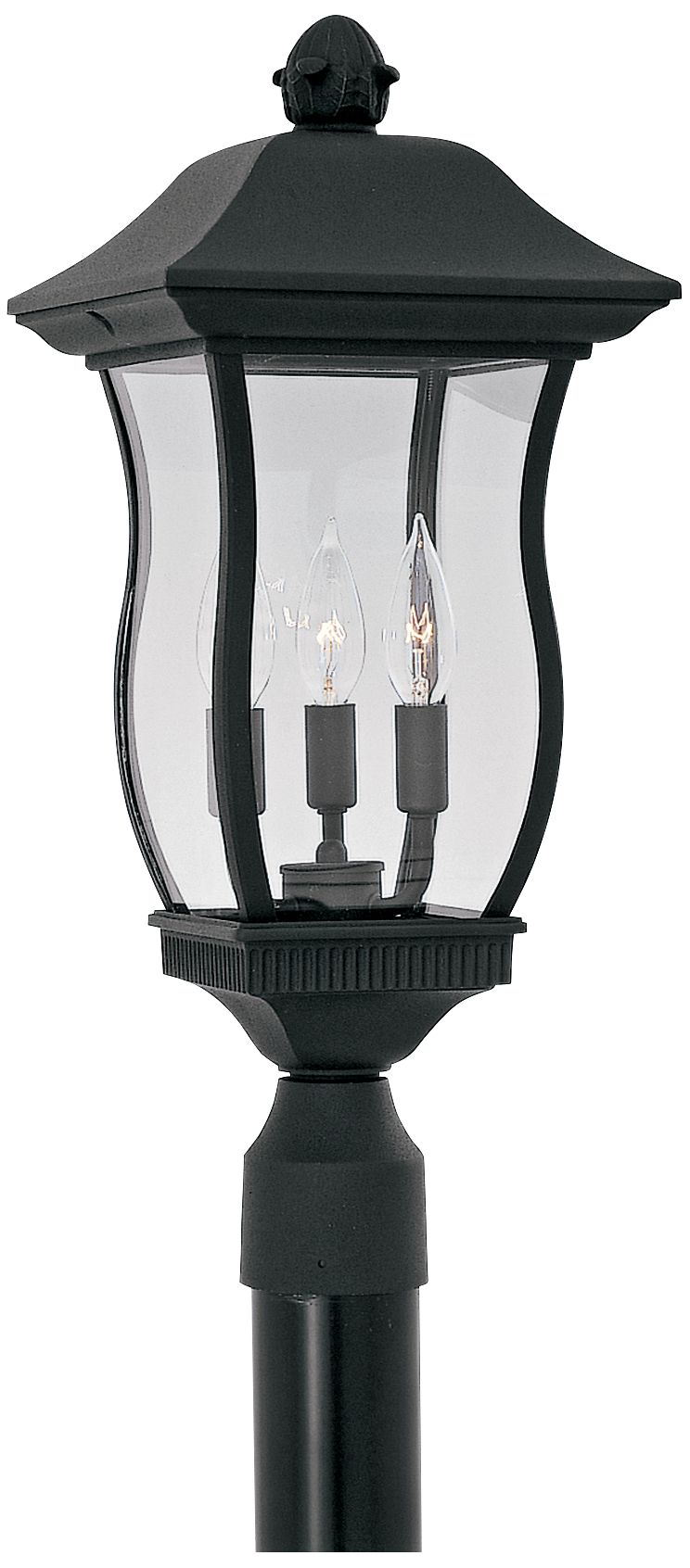 Chelsea 21 1/4" High 3-Light Black Outdoor Post Light - #9C180 | Lamps Plus