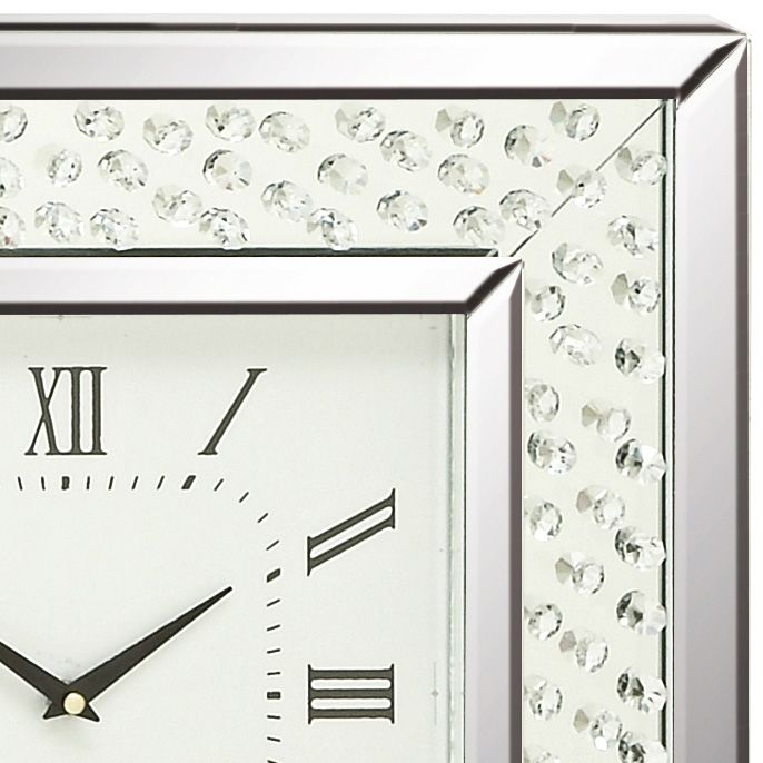 Cielo Mirrored 20" Square Wall Clock - #1J303 | Lamps Plus