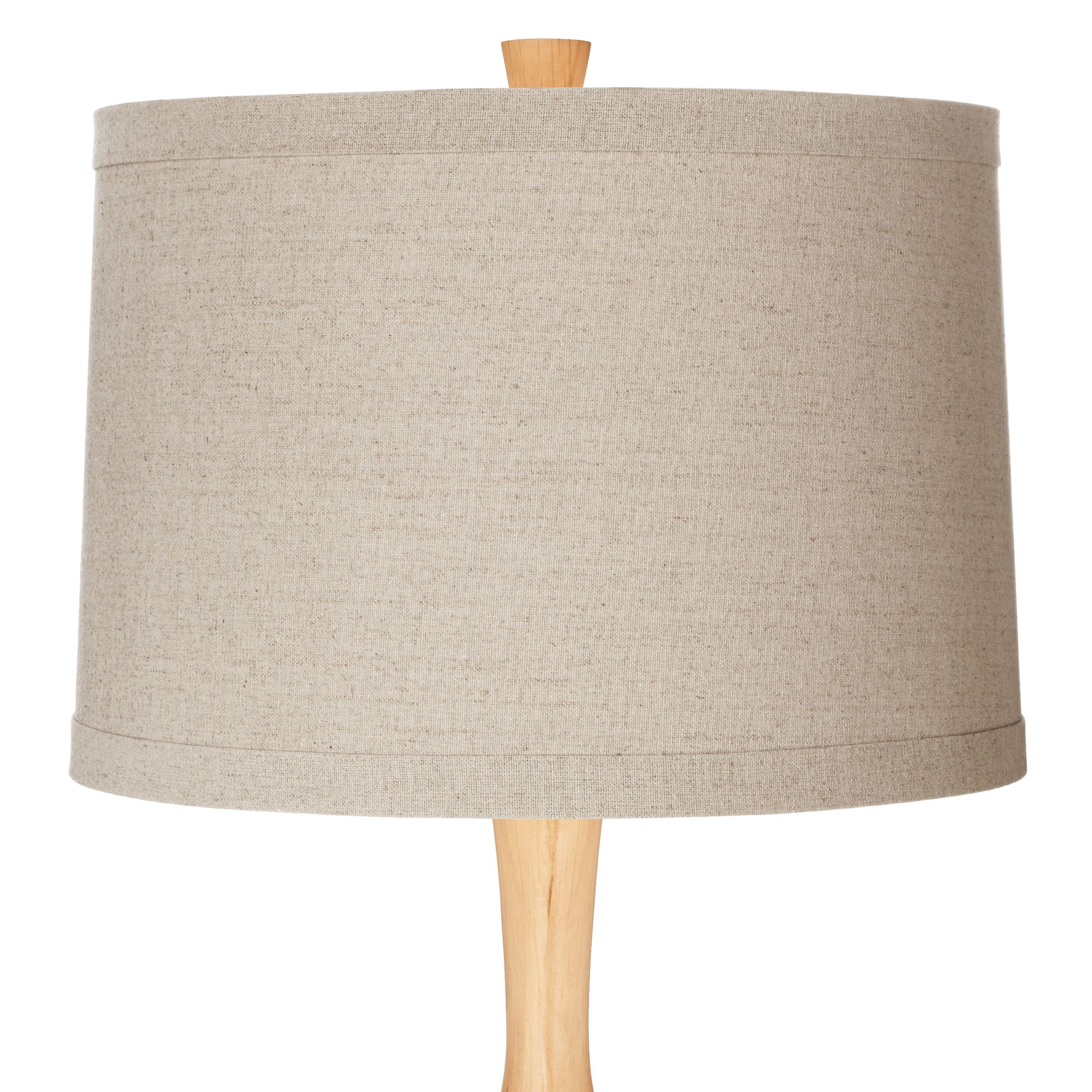 Cinnamon Spice Natural Linen Drum Shade Wexler Table Lamp - #53F71 ...