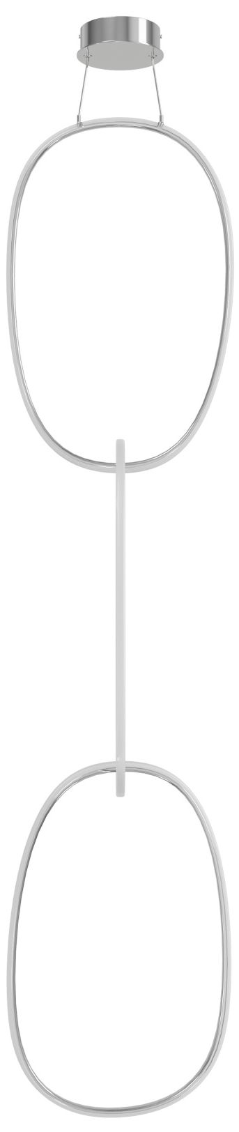 Circa 3-Ring 26"W LED Pendant in Chrome - #523M3 | Lamps Plus