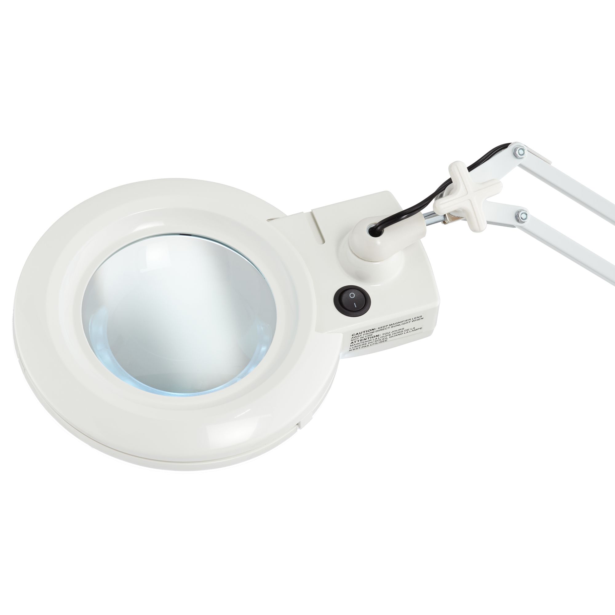 Clancy White LED Architect 3X/5X Magnifier Desk Lamp - #58A68 | Lamps Plus