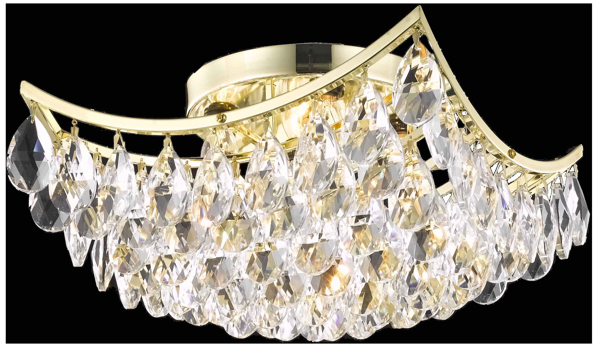 Clara Collection Flush Mount D14In H7In Lt:4 Gold Finish - #995G5 ...
