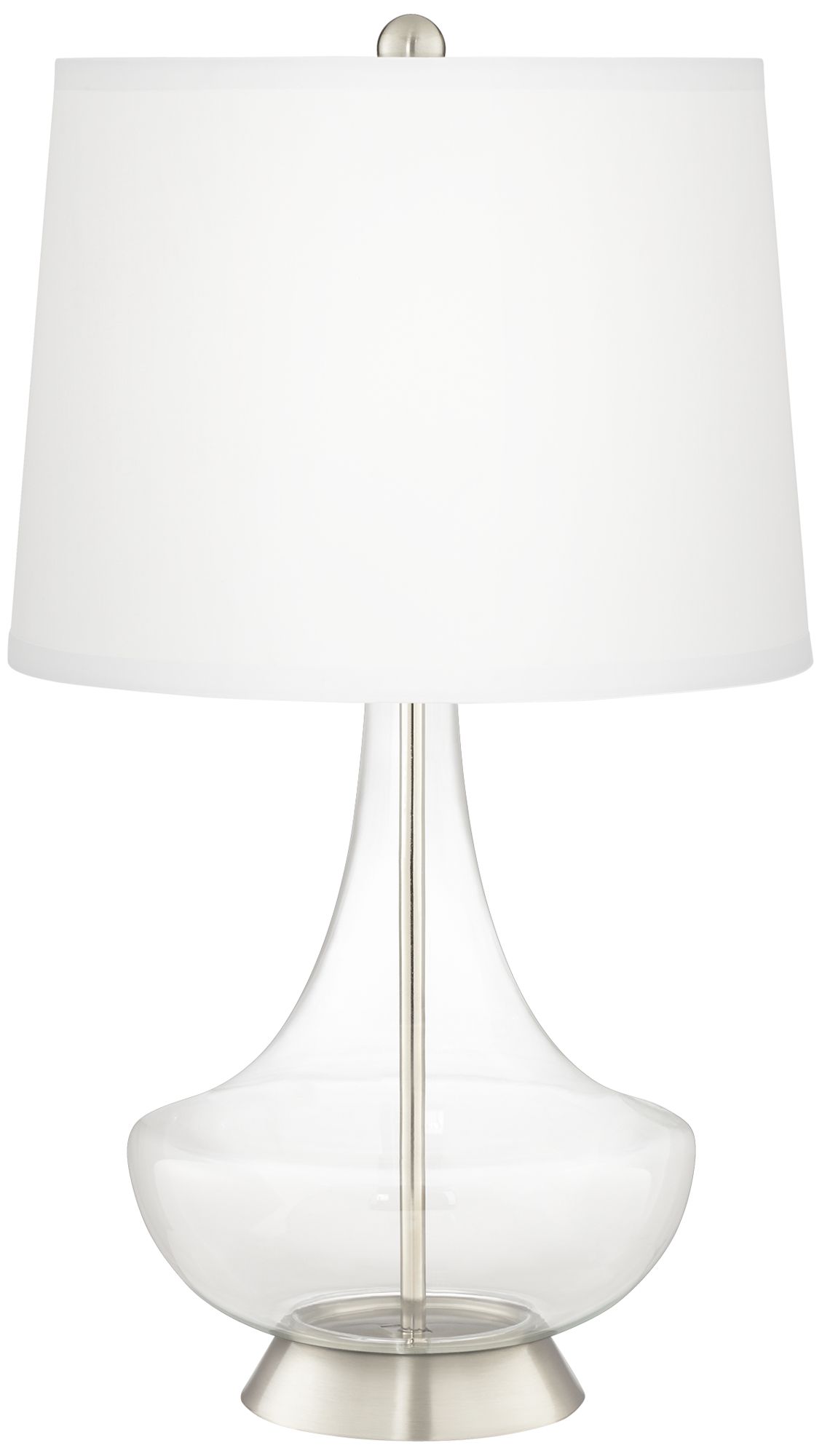 Clear Glass Fillable Gillan Table Lamp with USB Workstation Base ...