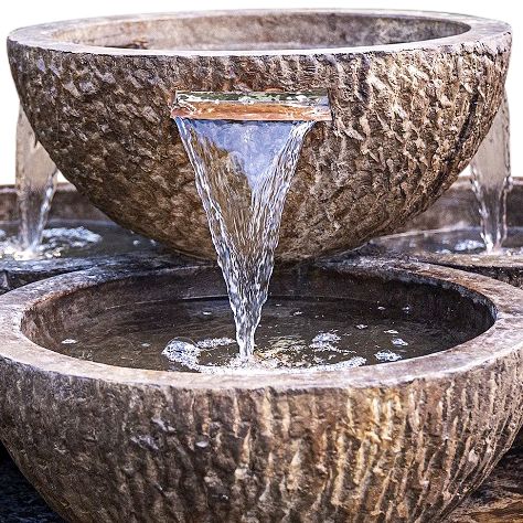 Cocco Quad 19" High Relic Lava LED Outdoor Water Fountain - #773R3 | Lamps Plus