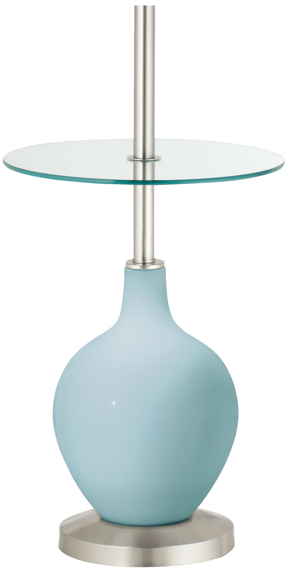 Color Plus Ovo 59" High Vast Sky Blue Tray Table Floor Lamp - #26C00 ...