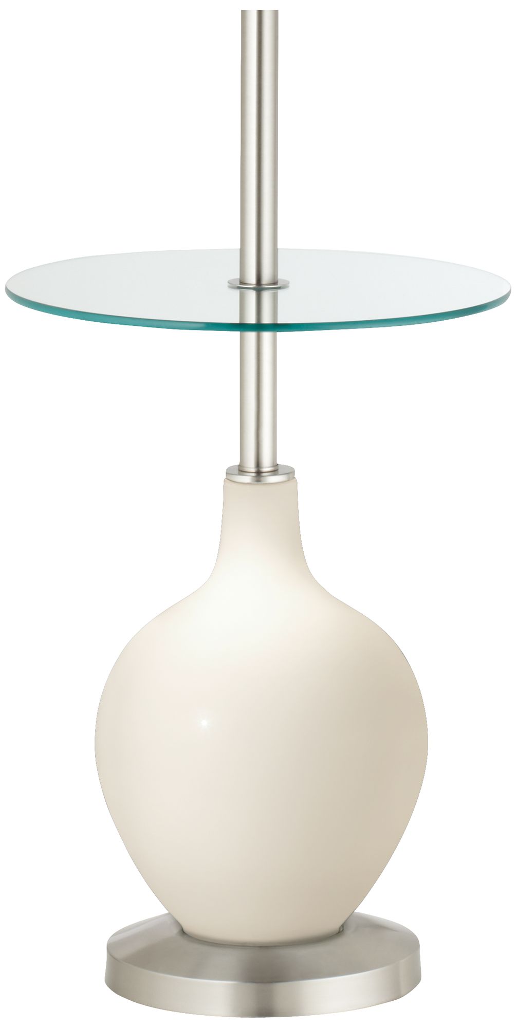 Color Plus Ovo 59" High West Highland White Tray Table Floor Lamp ...
