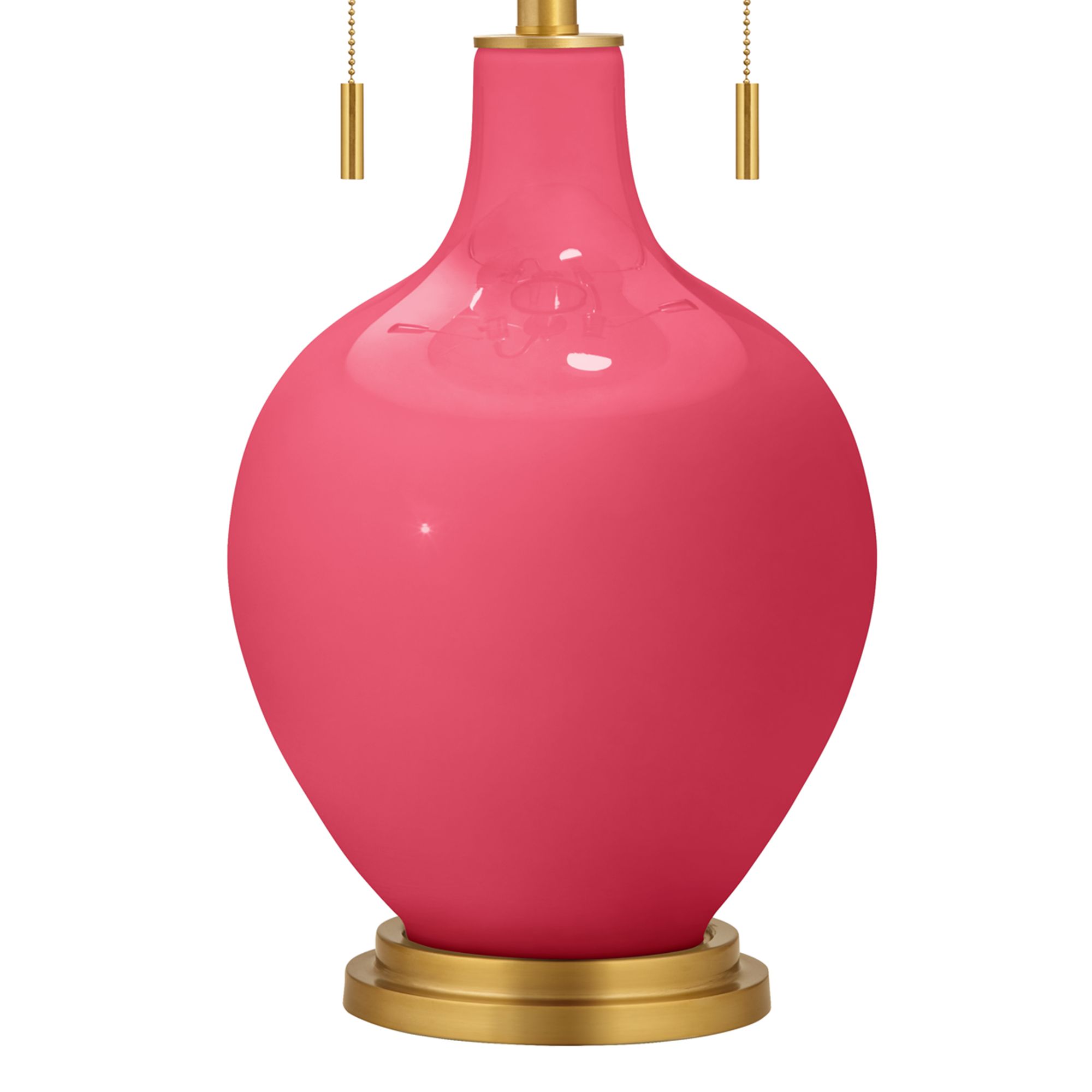 Color Plus Toby Brass 28" Eros Pink Glass Table Lamp - #95P18 | Lamps Plus
