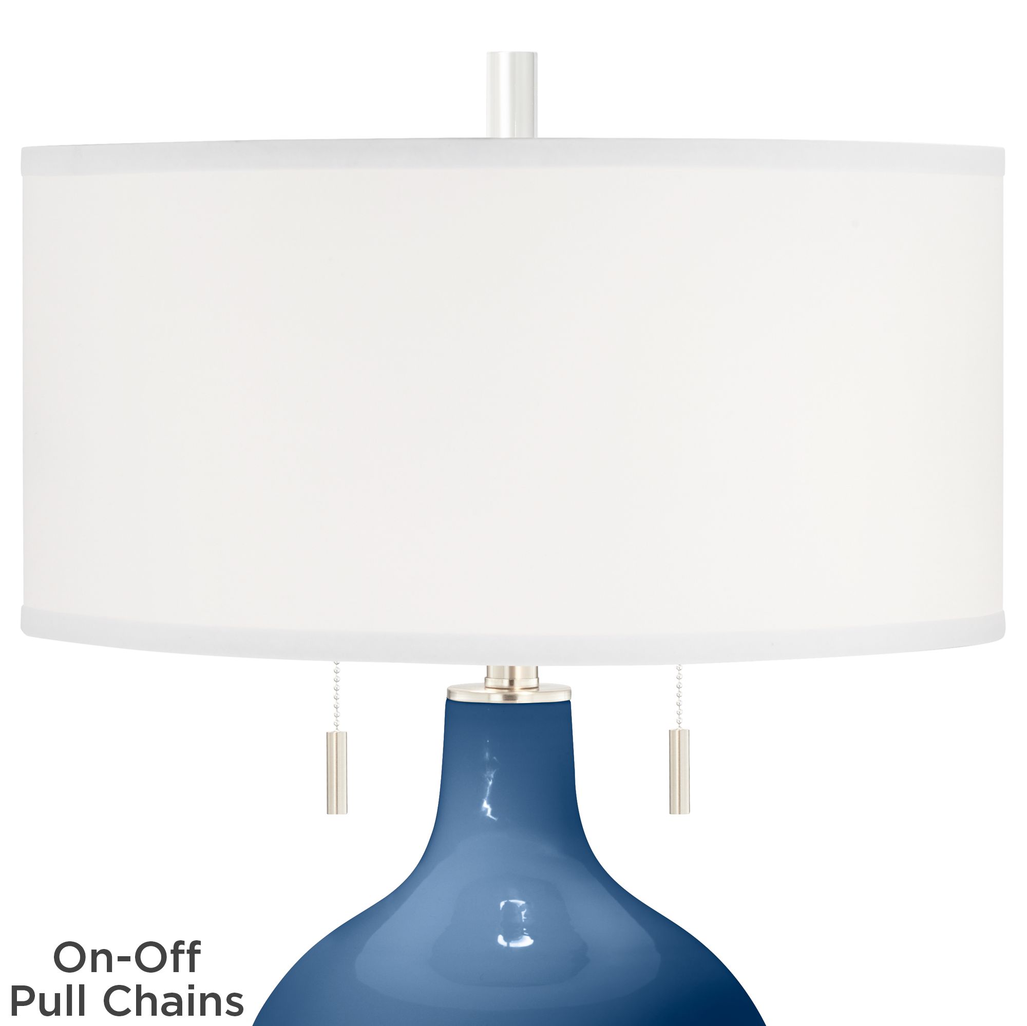 Color Plus Toby Nickel 28" Regatta Blue Glass Table Lamp - #17P59 ...