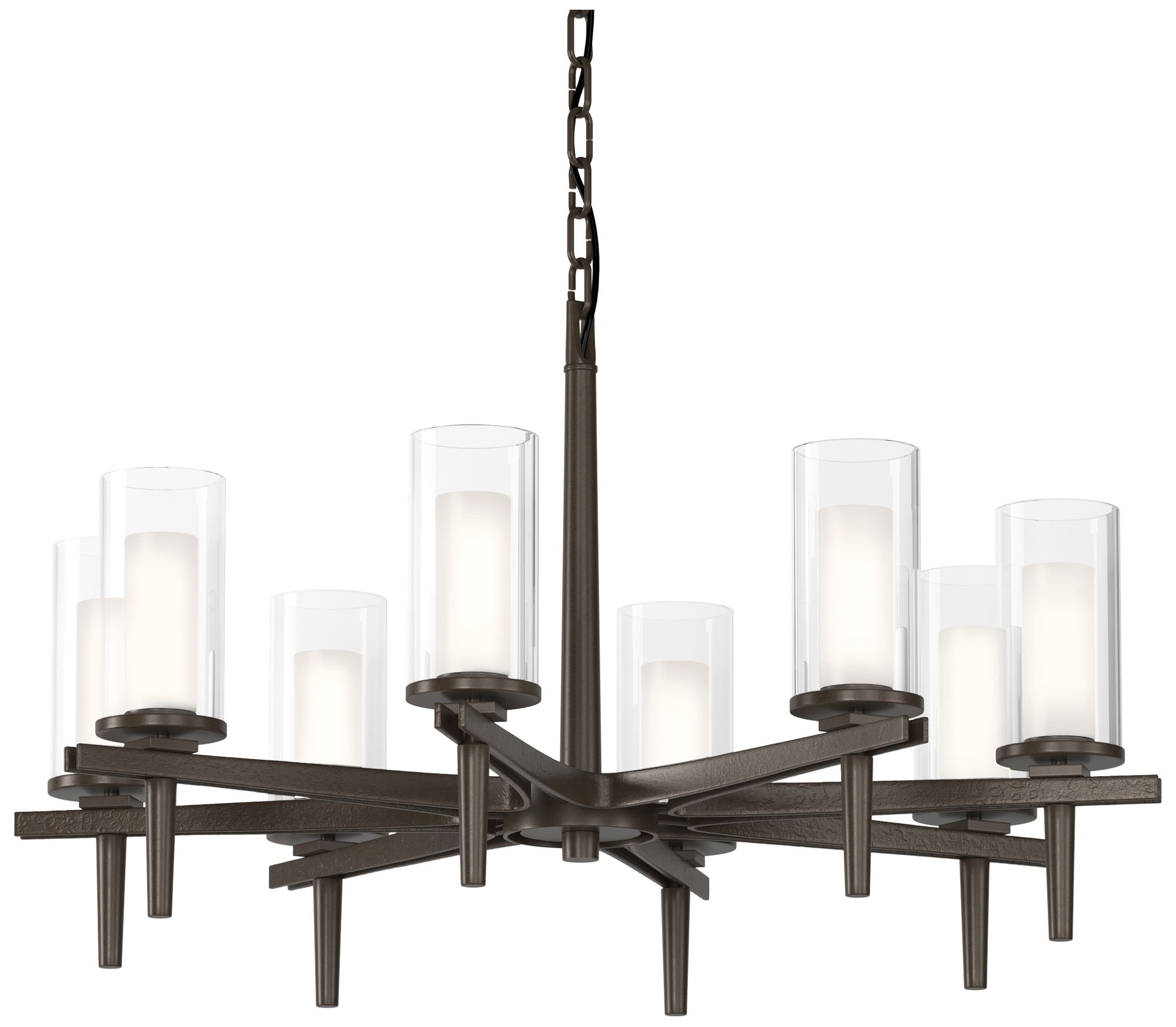 Constellation 34" Wide 8 Arm Bronze Chandelier With Opal and Clear Gla ...