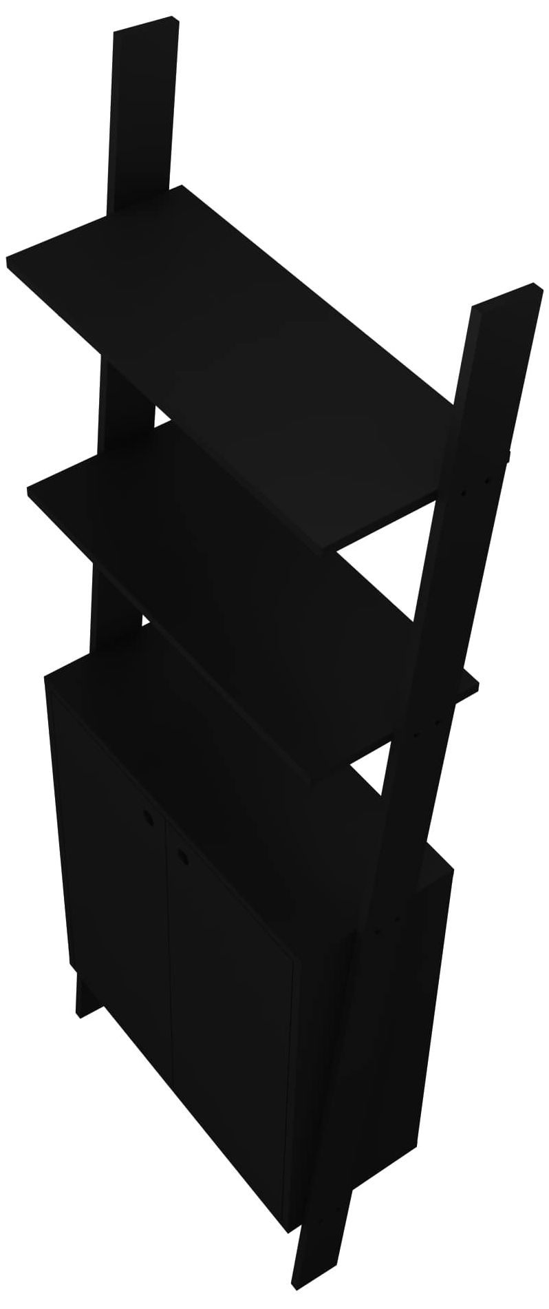 Cooper 72 1/4" High 2-Shelf Black Ladder Display Cabinet - #85Y87 ...