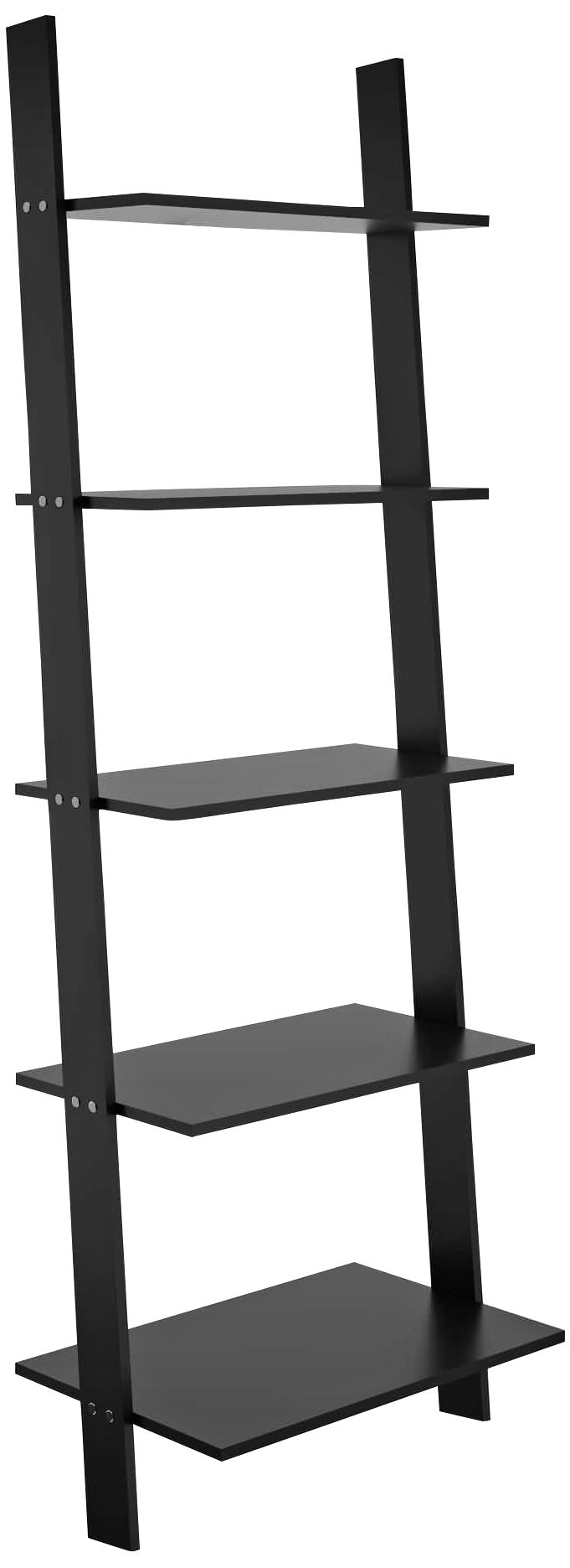 Cooper 72 1/4" High Black 5-Shelf Ladder Bookcase - #85Y80 | Lamps Plus