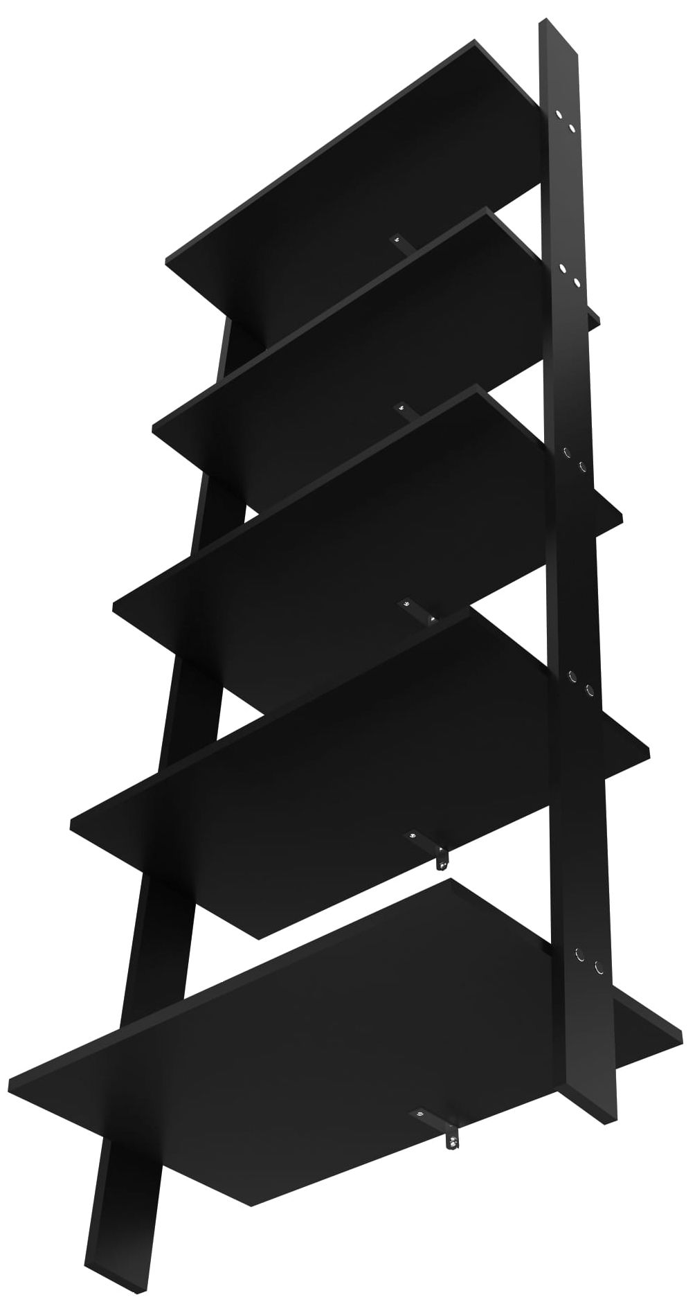 Cooper 72 1/4" High Black 5-Shelf Ladder Bookcase - #85Y80 | Lamps Plus