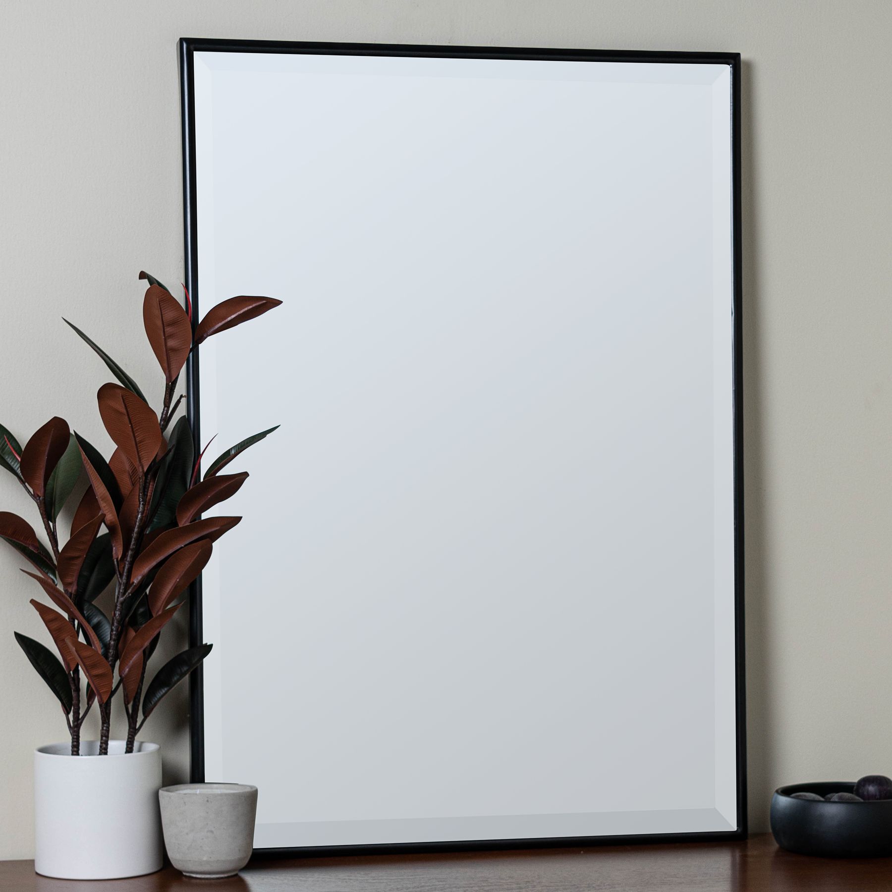 Cooper Classics Callie Matte Black 30" x 42" Wall Mirror - #768H6 ...