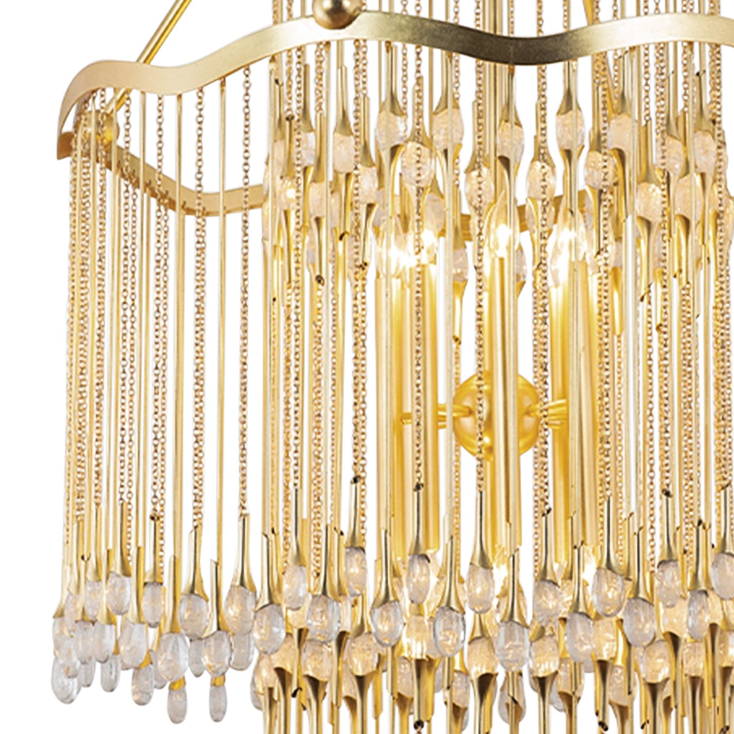 Corbett Kiara 40" Wide Gold Leaf 16-Light Chandelier - #99G32 | Lamps Plus