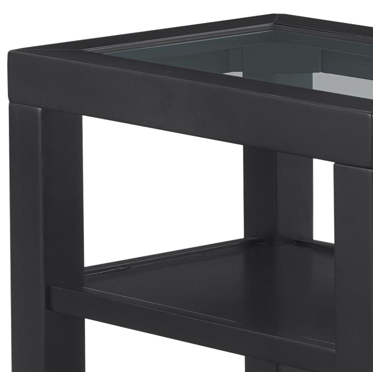 Cordero 24" Wide Black and Glass Accent Table - #398H6 | Lamps Plus