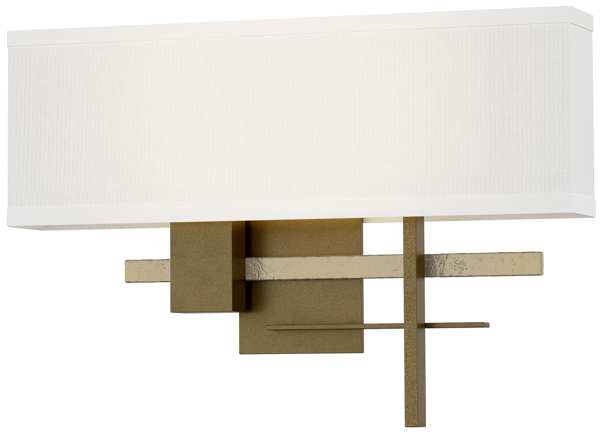 Cosmo 11.3"H Brass Accented Soft Gold Sconce With Natural Anna Shade ...