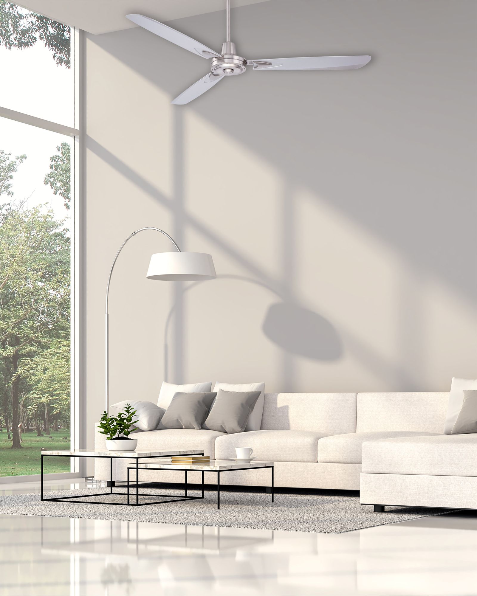 Craftmade 58" Velocity in Brushed Nickel Ceiling Fan - #V5280 | Lamps Plus