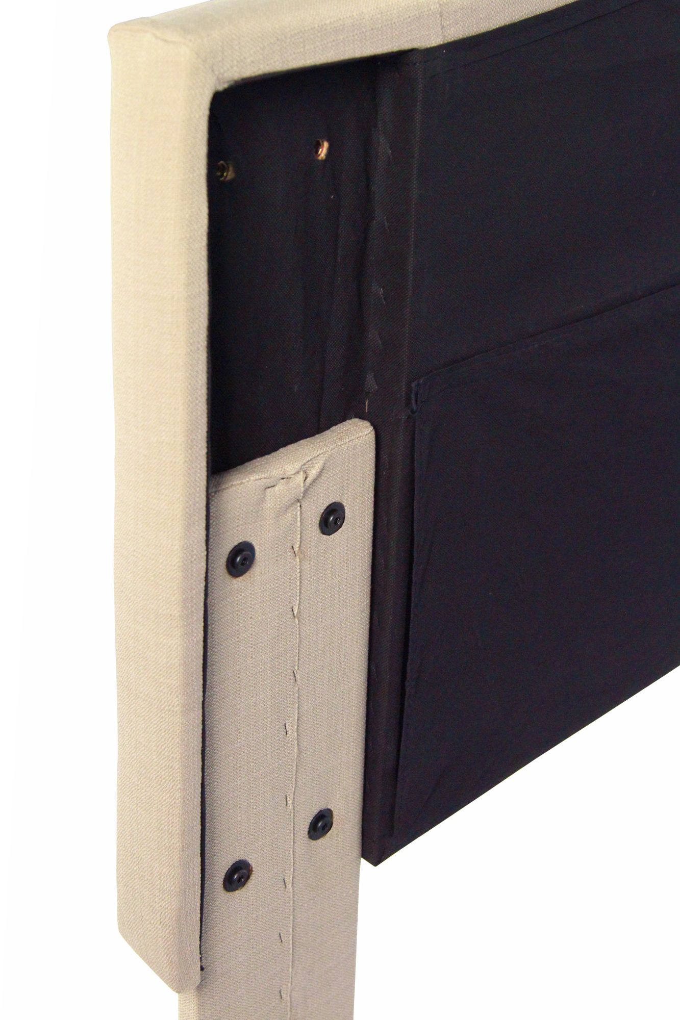 Crescent Ivory Full/Queen Tufted Headboard - #7X684 | Lamps Plus