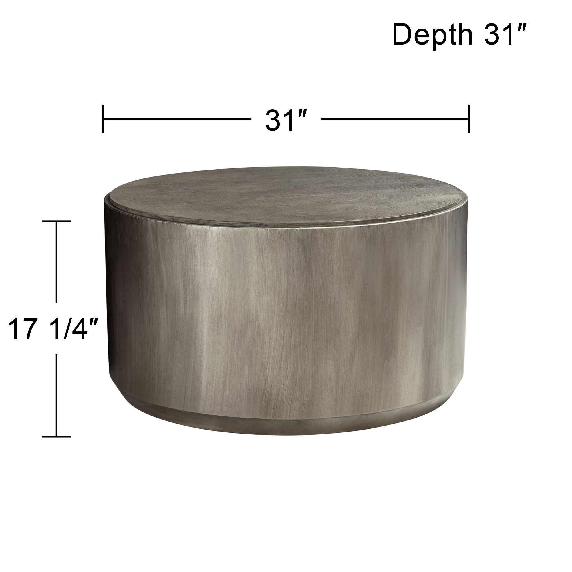 Crestview Collection 31" Wide Trenton Round Modern Cocktail Table ...