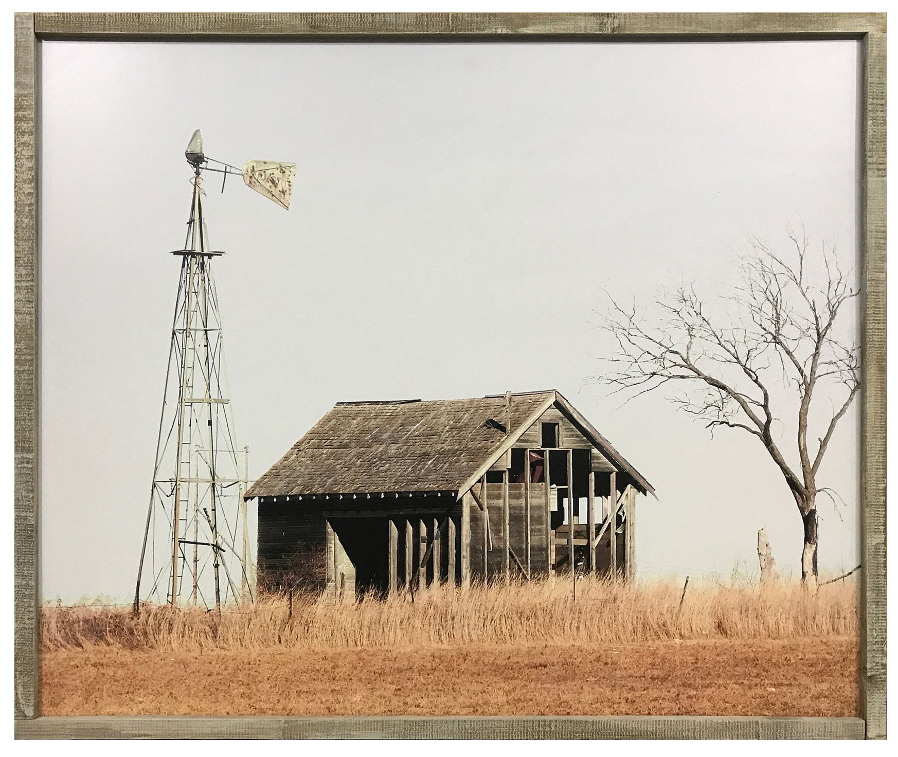 Crestview Collection Abandoned Bard Framed Painting - #119A6 | Lamps Plus