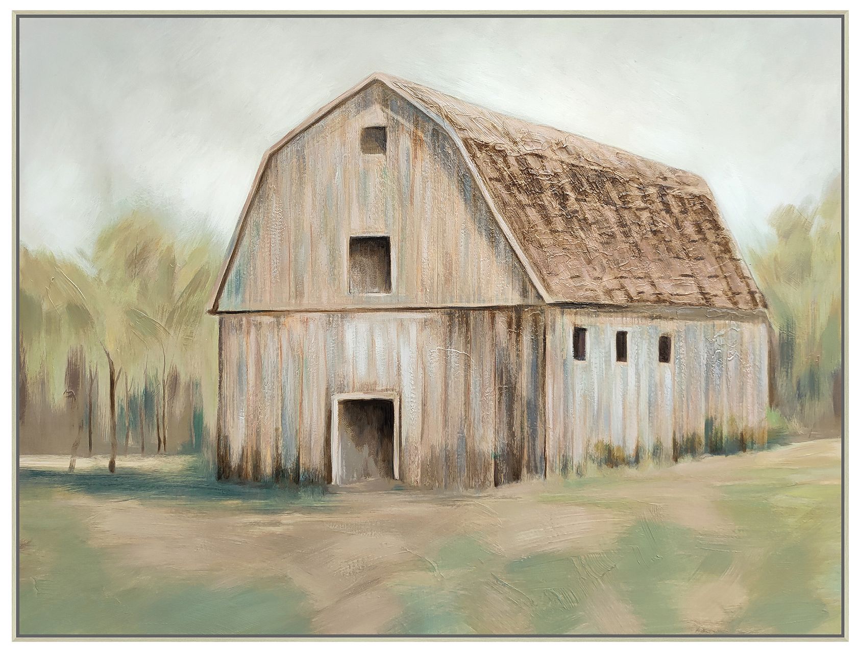 Crestview Collection Barn Morning Framed Art Print - #755T5 | Lamps Plus