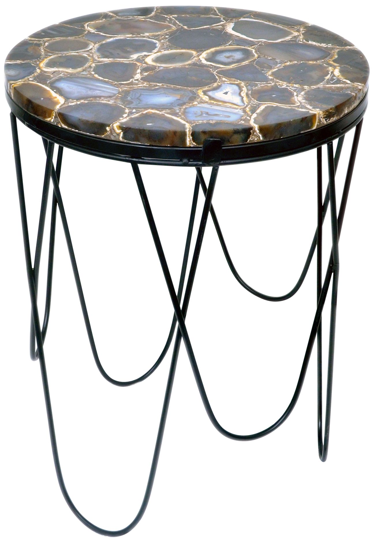 Crestview Collection Baxter 20"W Natural Agate Accent Table - #400D0 | Lamps Plus
