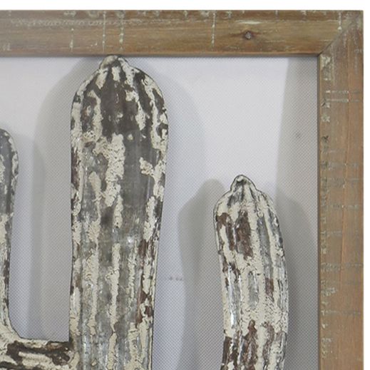 Crestview Collection Cactus 27" High Framed Wall Art - #65K57 | Lamps Plus