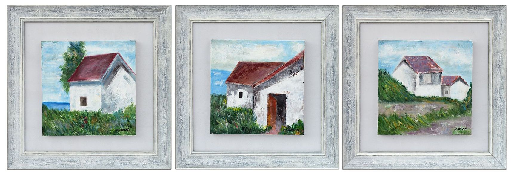 Crestview Collection Coastal Cottages Hand-Painted Canvas - #227G5 ...