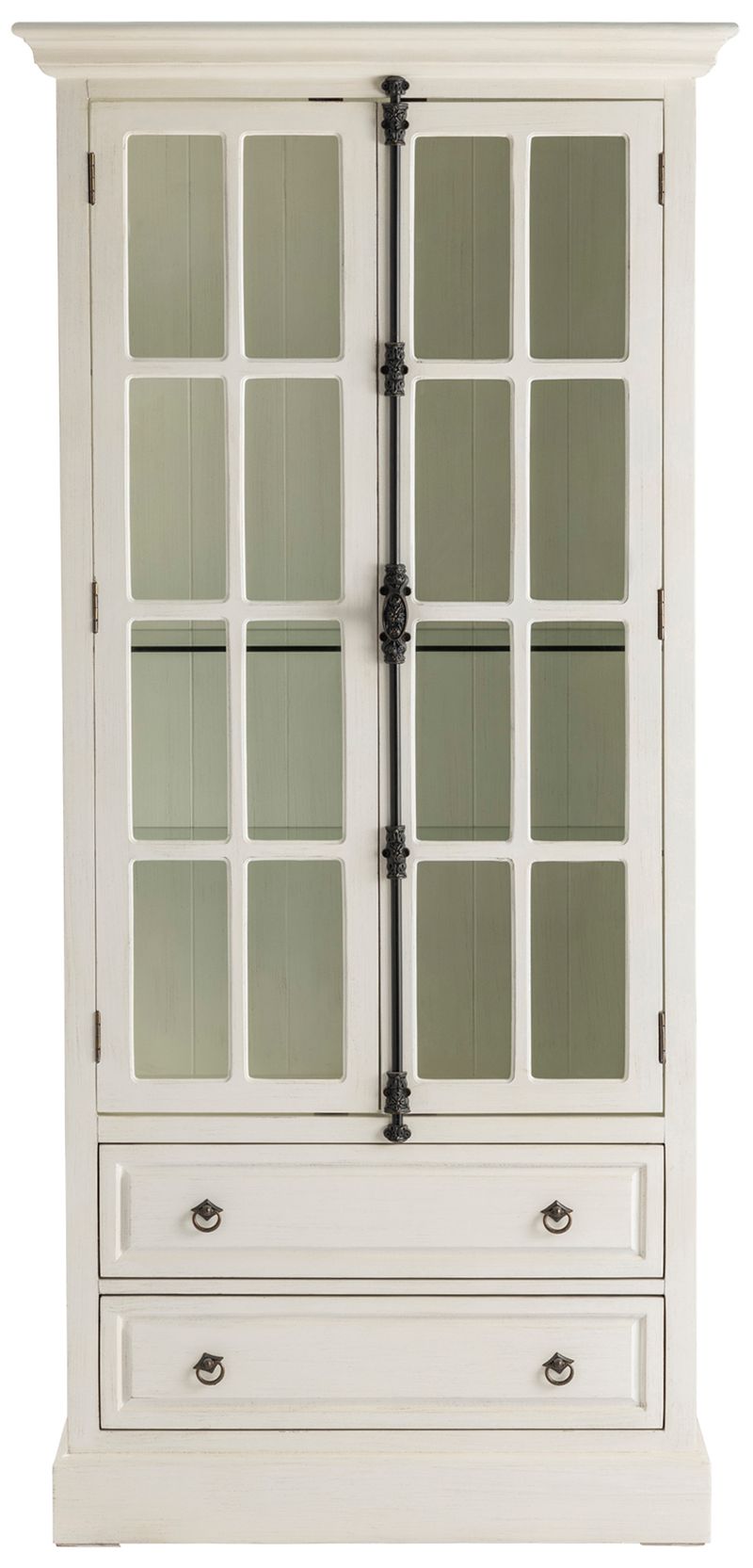 Crestview Collection Coventry White Oak 2 Door Curio - #960N6 | Lamps Plus