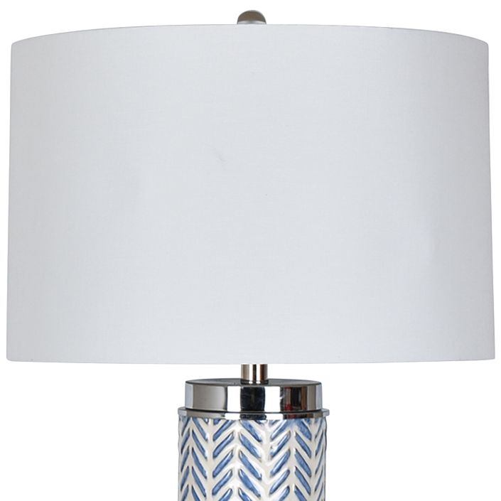 Crestview Collection Fullbright Blue and White Table Lamp - #73G77 ...