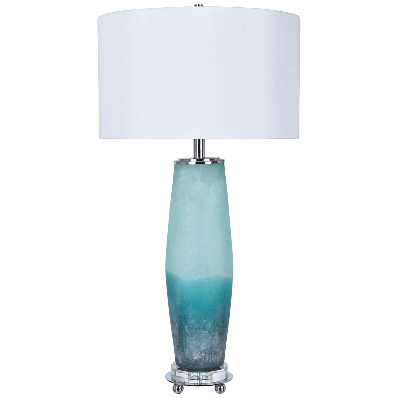 Crestview Collection Seaside Frosted Blue Glass Table Lamp 15p79 Lamps Plus
