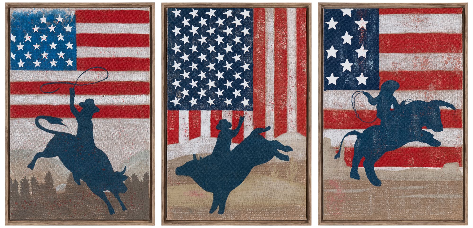 Crestview Collection This Ain't My First Rodeo Framed Burlap Painting S ...