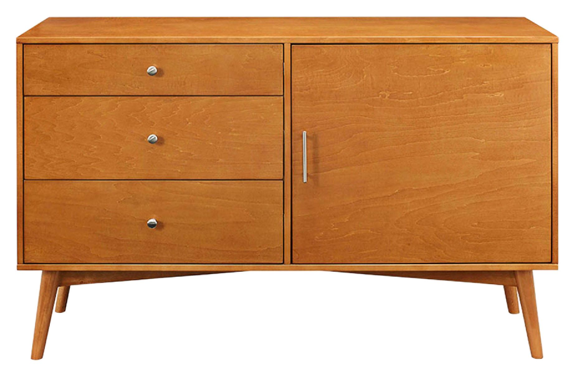 Cruise 52" Wide Acorn Finish 3-Drawer Mid-Century TV Console - #1W407 ...