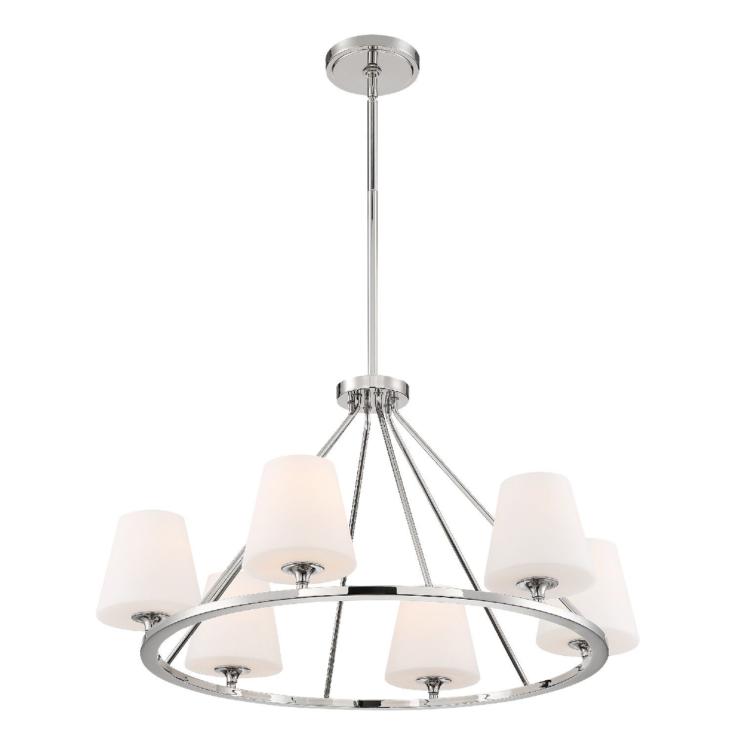 Crystorama Keenan 31 1/4"W Nickel 6-Light Round Chandelier - #83G68 ...