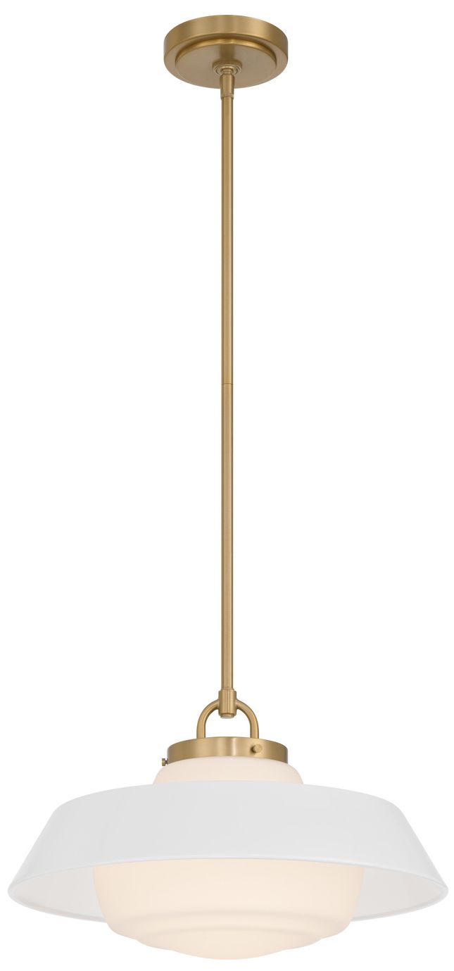 Crystorama Xander 16'' Vibrant Gold + White Pendant - #2266X | Lamps Plus