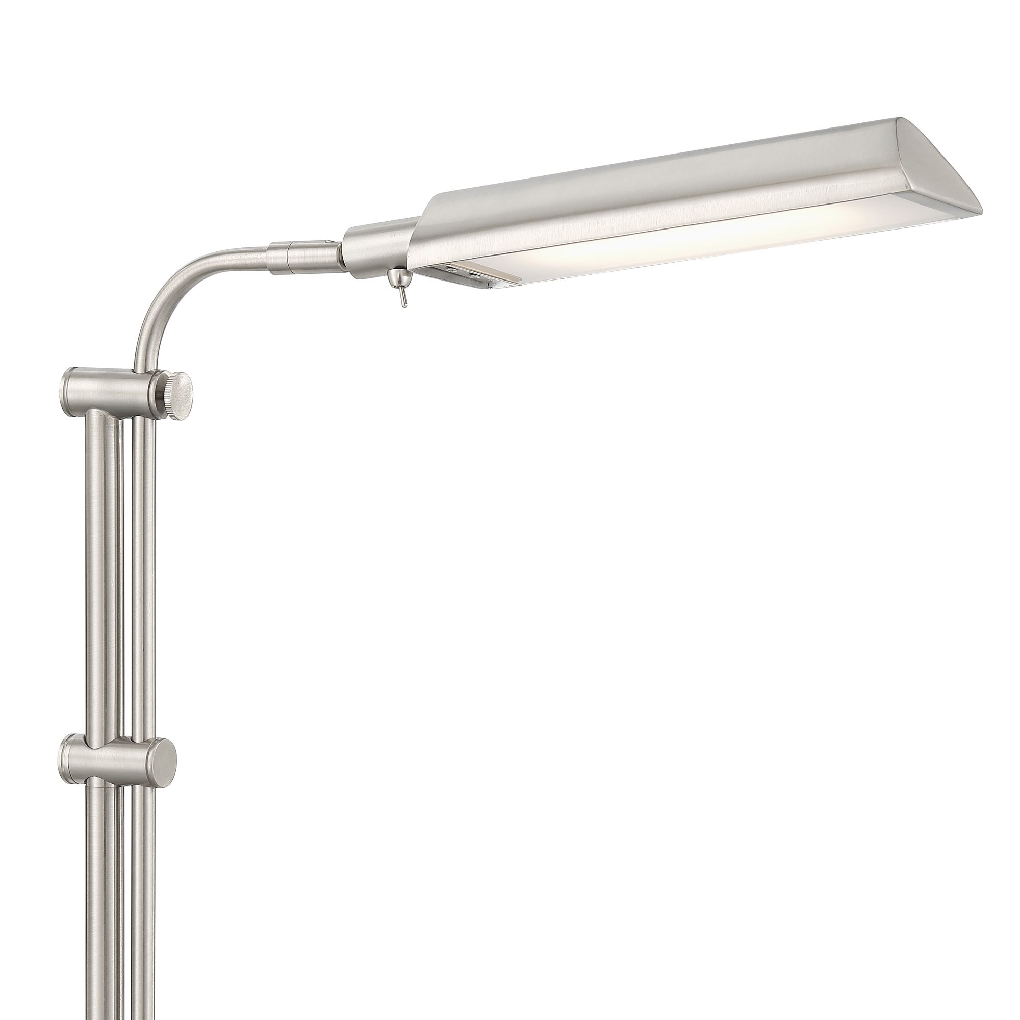 Culver Brushed Nickel Adjustable Pharmacy LED Floor Lamp - #88T01 ...