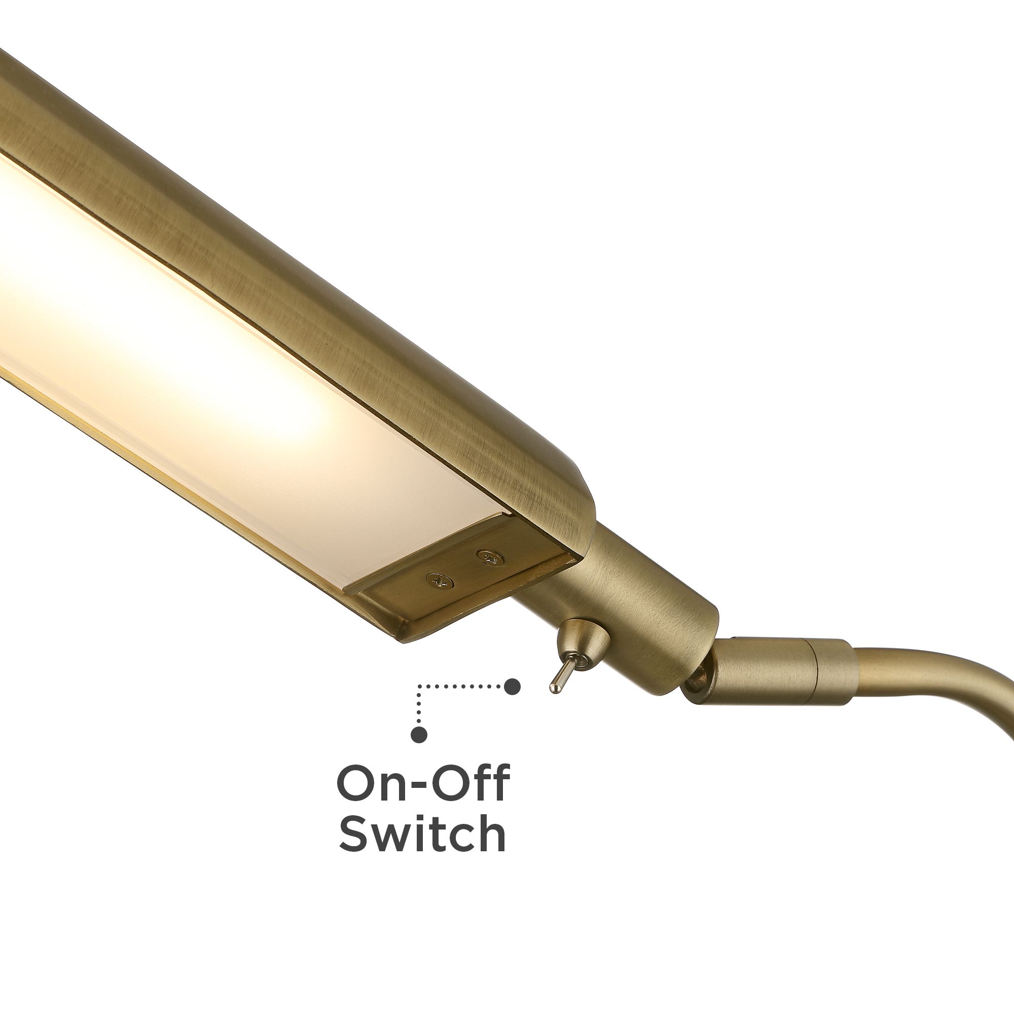 Culver Plated Aged Brass Adjustable 2-Light Pharmacy LED Floor Lamp ...