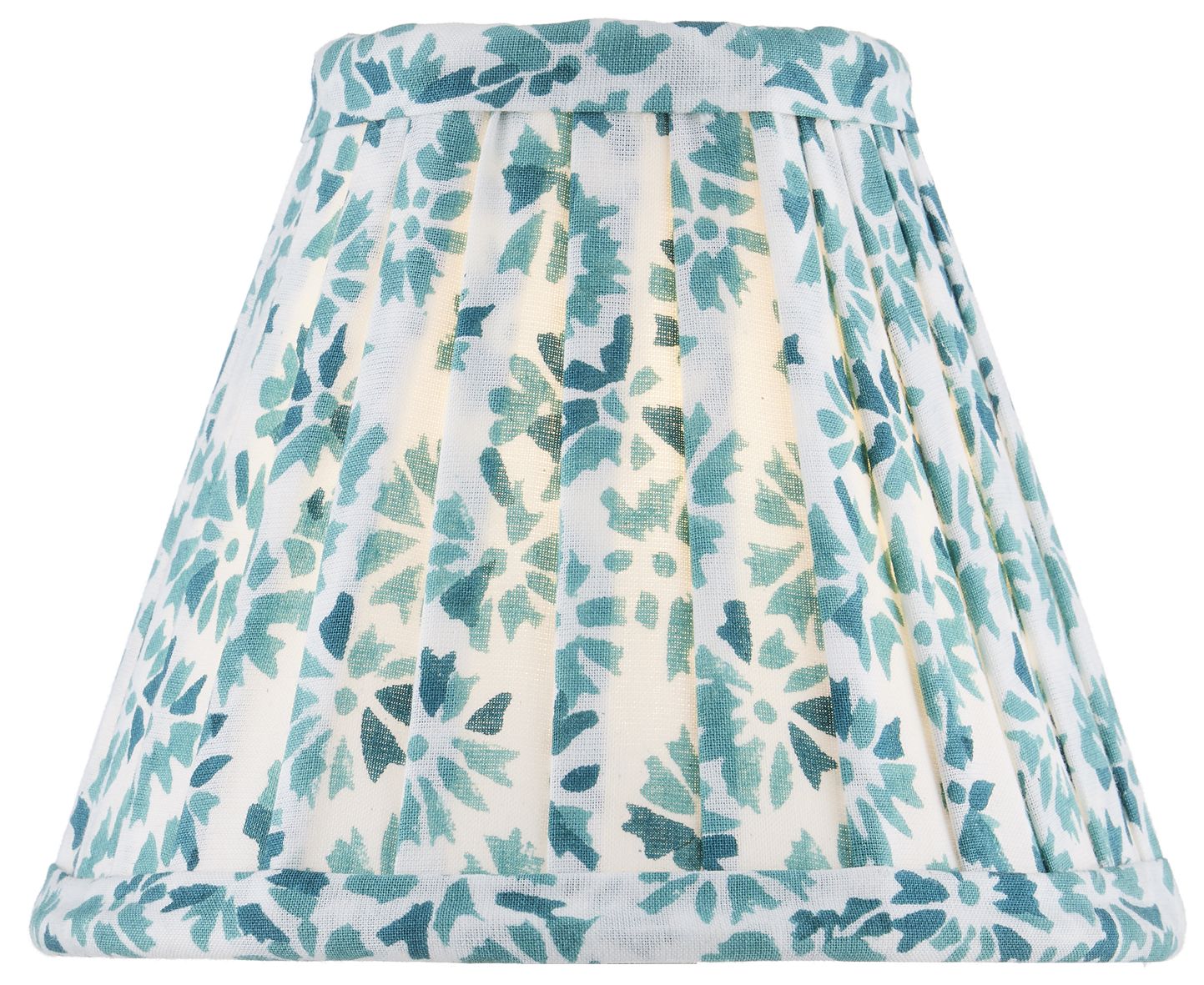 Currey and Company Block Print Green Pleated Shade 3x5x6 (Clip-On ...