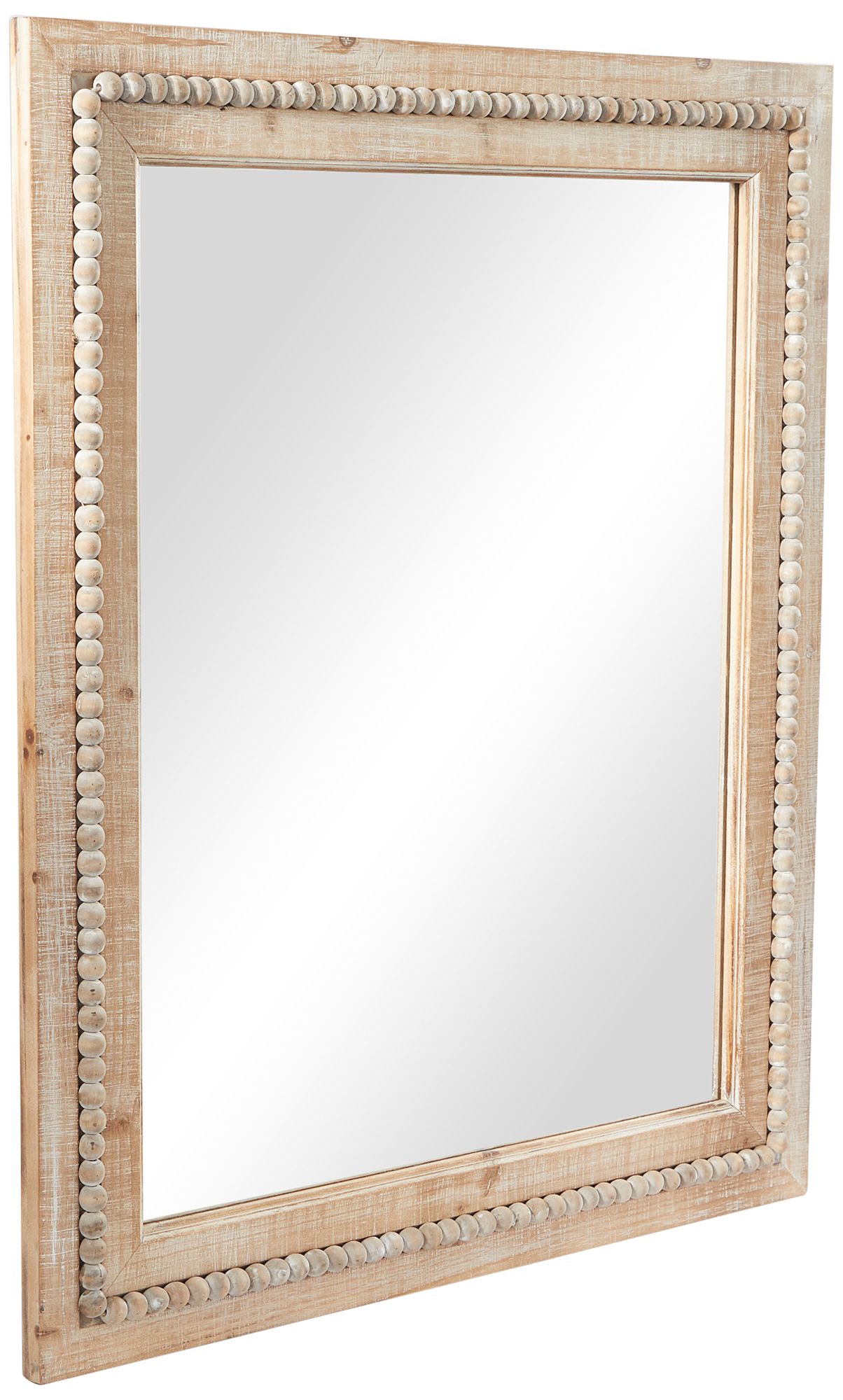 Daga Distressed Brown Wood 30" x 36" Rectangular Wall Mirror - #961P5 ...