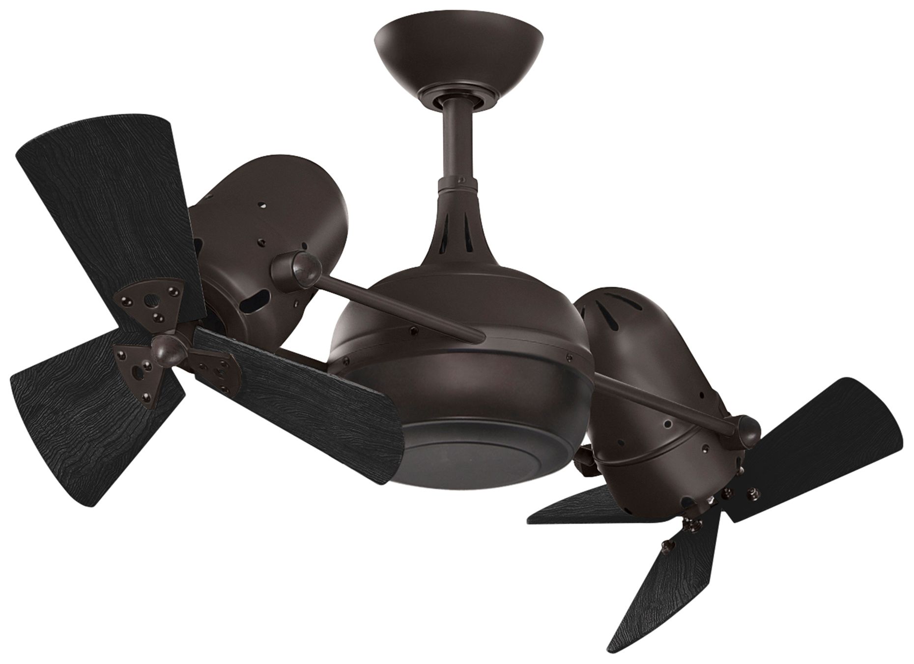 39" Matthews Dagny Bronze Double-Head Rotational Fan with Remote - # ...