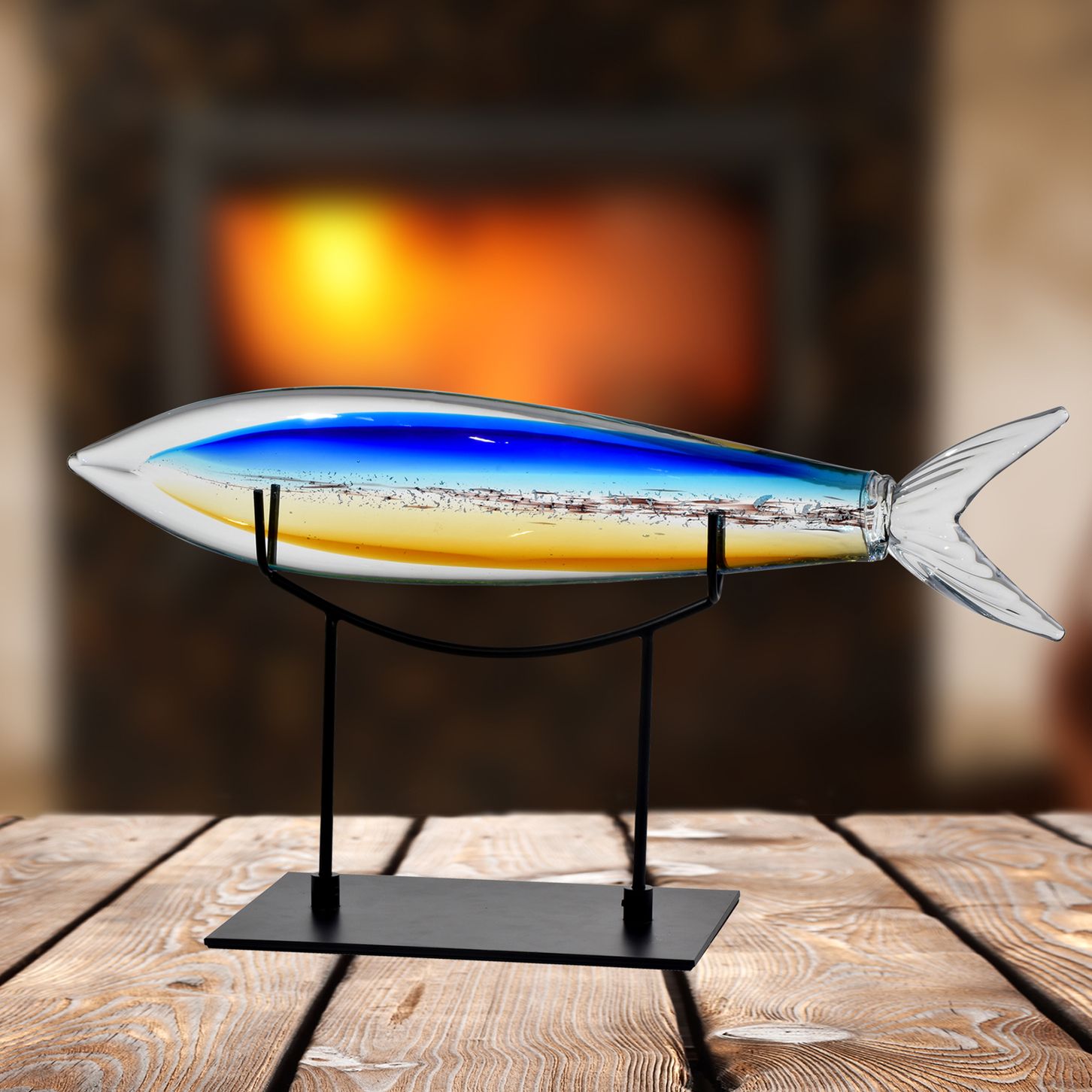 Dale Tiffany 12.25" Tall Shark Fish Handcrafted Art Glass Figurine ...